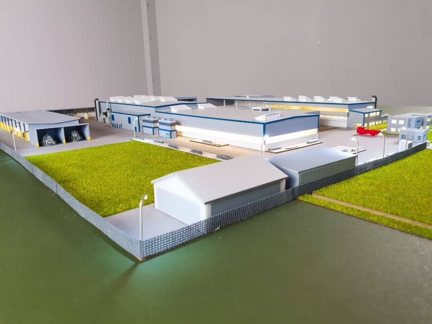 Aluminium Factory Scale Model - Architectural Models