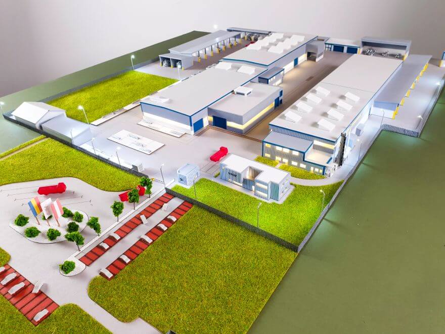 Aluminium Factory Scale Model - Architectural Models