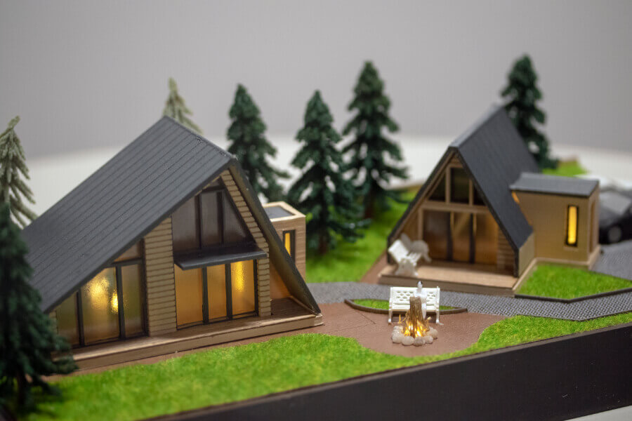 Miniature A Frame House - Architectural Models