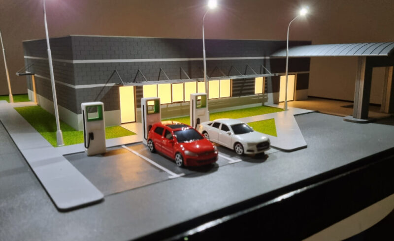 EV Charging Station Model - Architectural Models