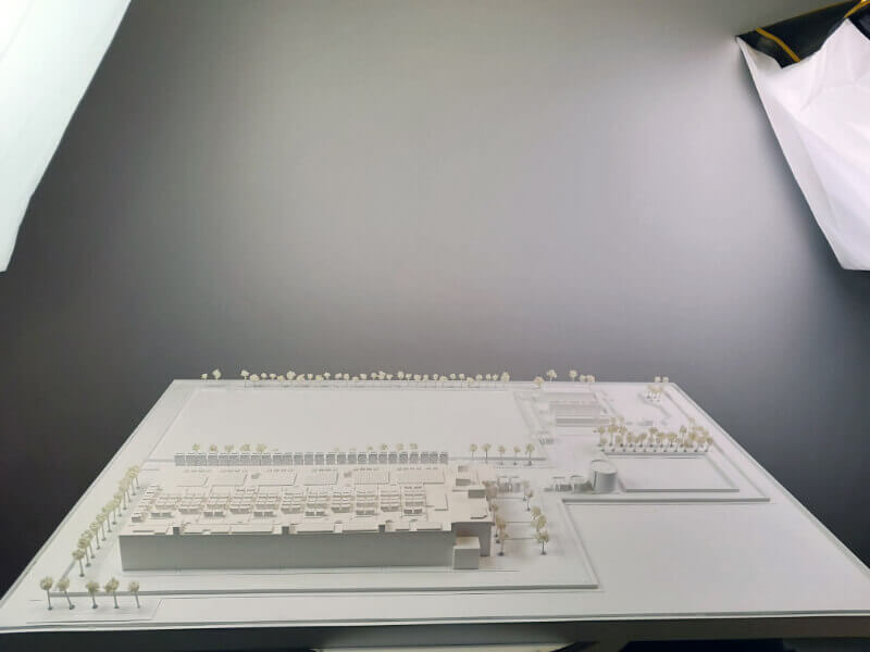 White architectural model – Industrial Park - Architectural Models