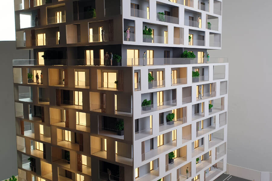 Apartment Building Scale Model - Architectural Models