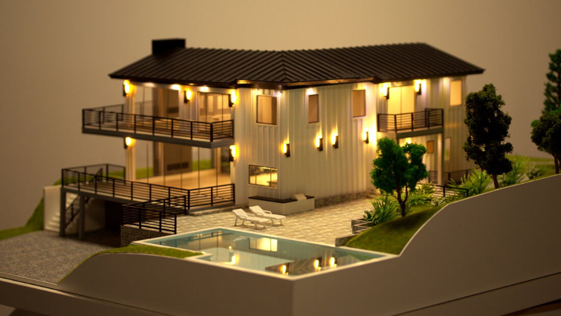Modern Hillside Villa - Architectural Models